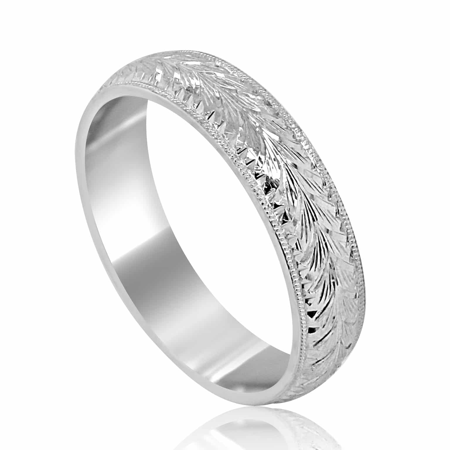 Vintage Engraved Curved Band 2mm - OroSpot