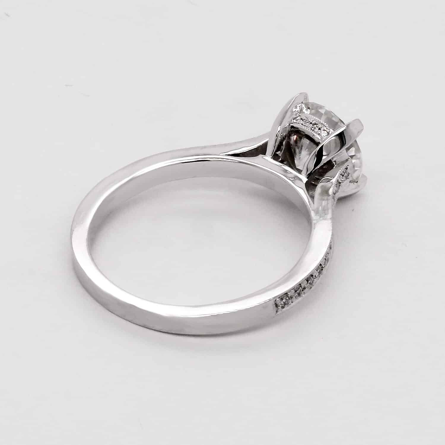 Contemporary Diamond Engagement Ring - OroSpot